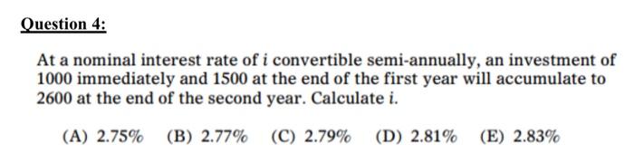 Solved Financial Mathematics questions. Will rate kindly. It | Chegg.com