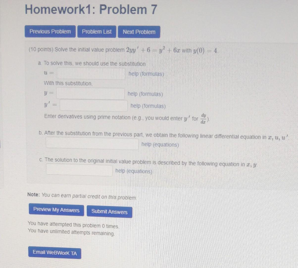 Solved (10 points) Solve the initial value problem | Chegg.com