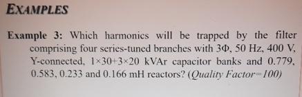 Solved EXAMPLES\\nExample 3: Which harmonics will be trapped | Chegg.com