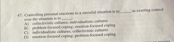 Solved as exerting control 47. Controlling personal | Chegg.com