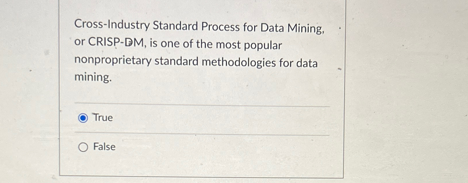 Solved Cross-Industry Standard Process for Data Mining, or | Chegg.com