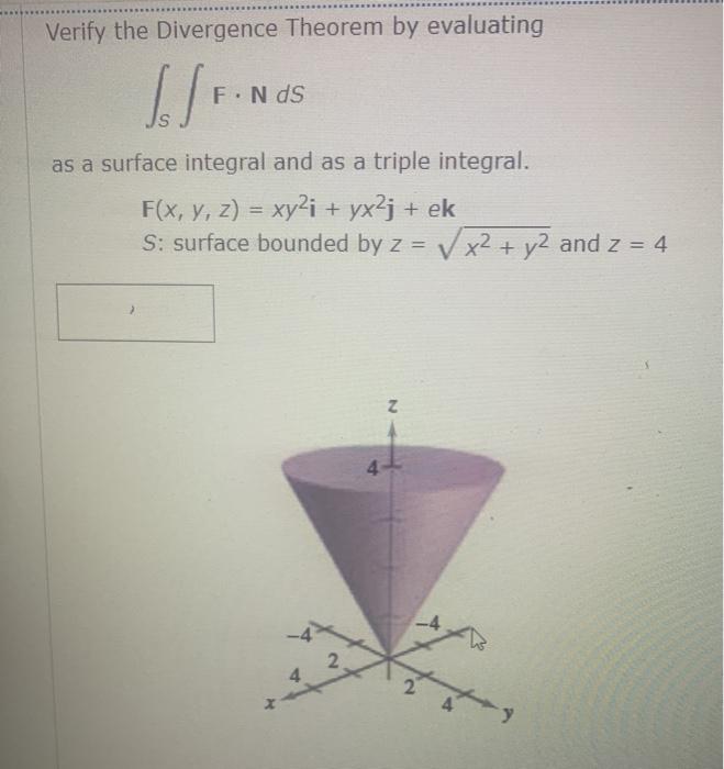 Solved Verify the Divergence Theorem by evaluating SS F. Nds | Chegg.com