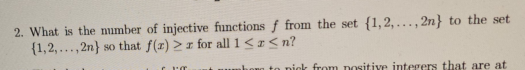 Solved What is the number of injective functions f ﻿from the | Chegg.com
