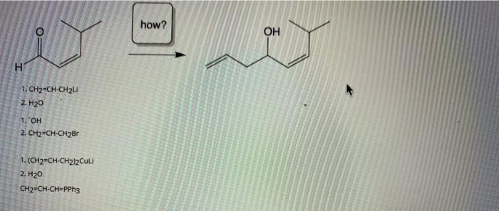 Solved how? OH H 1. CH2CH-CH 2 H2O 10H 2. CH2CH-CH2Br 1. | Chegg.com