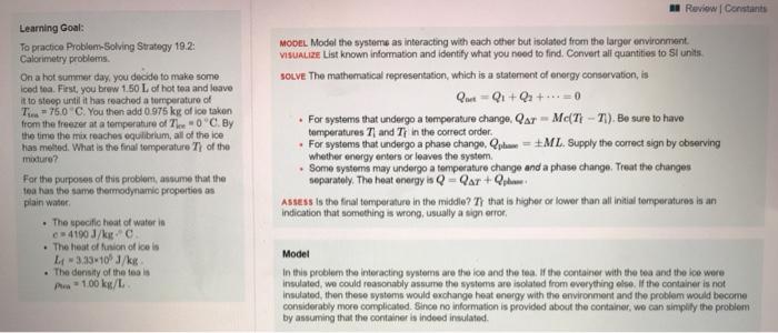 Solved Review Constants Learning Goal: To practice Problem | Chegg.com