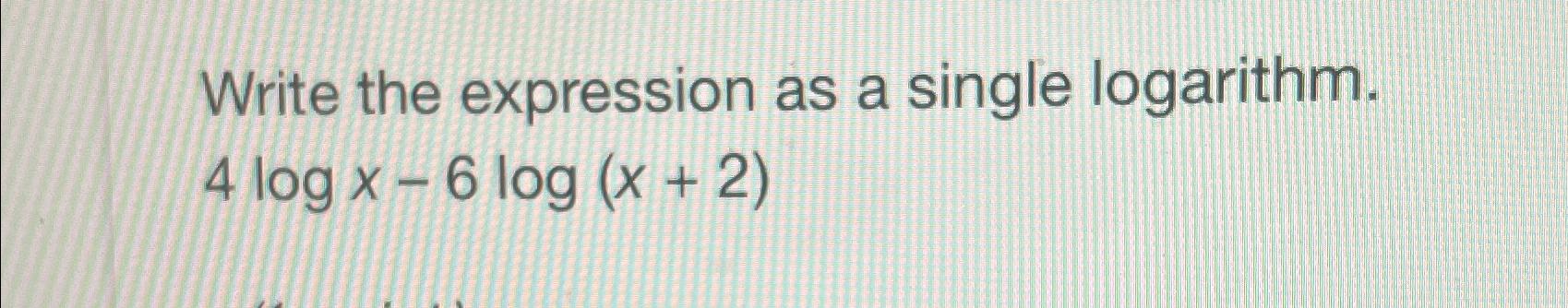 Solved Write the expression as a single | Chegg.com