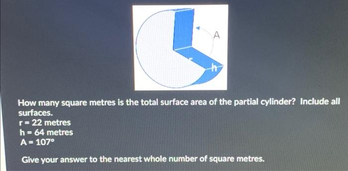 Solved A How many square metres is the total surface area of | Chegg.com