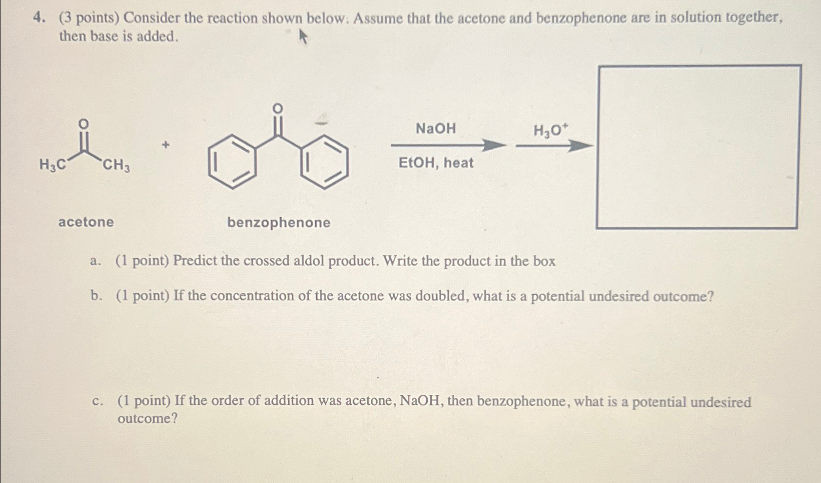 Solved (3 ﻿points) ﻿Consider the reaction shown below: | Chegg.com
