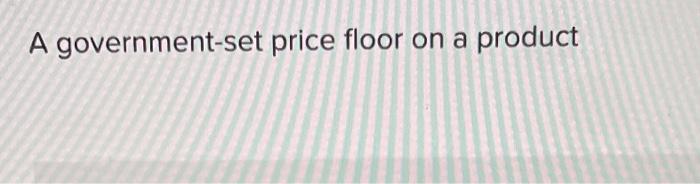 A government-set price floor on a productSuppose you | Chegg.com