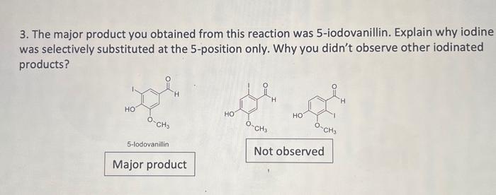Solved 3. The major product you obtained from this reaction | Chegg.com