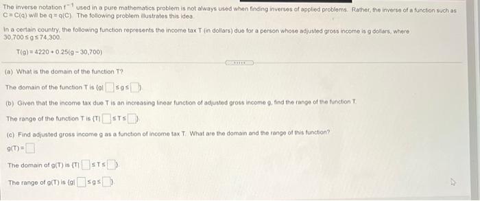 Solved The Inverse Notation Used In A Pure Mathematics