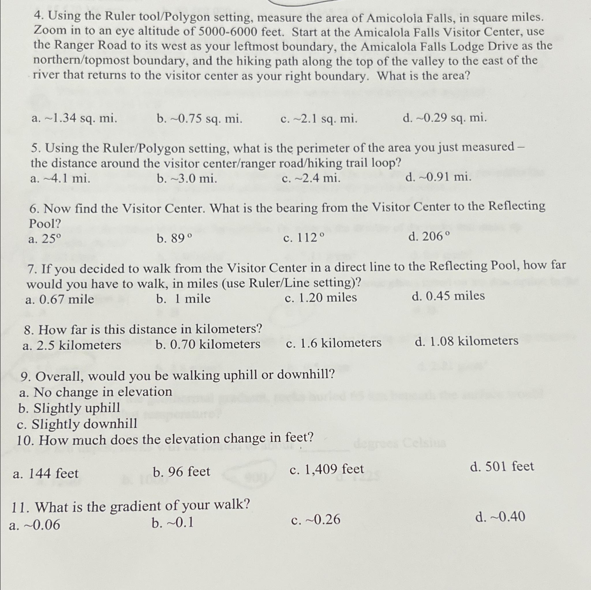 Using the Ruler tool/Polygon setting, measure the | Chegg.com