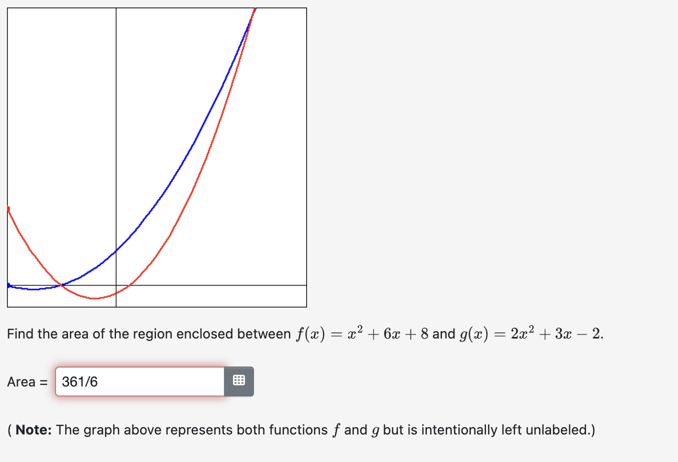 Solved Find the area of the region enclosed between | Chegg.com