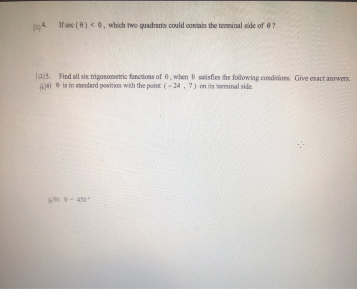 Solved 14. If sec (0)