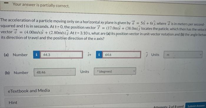 Solved The acceleration of a particle moving only on a | Chegg.com