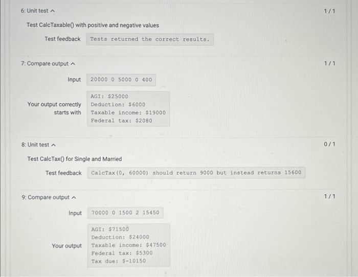 Solved 20.9 LAB*: Program: Income tax form - functions | Chegg.com