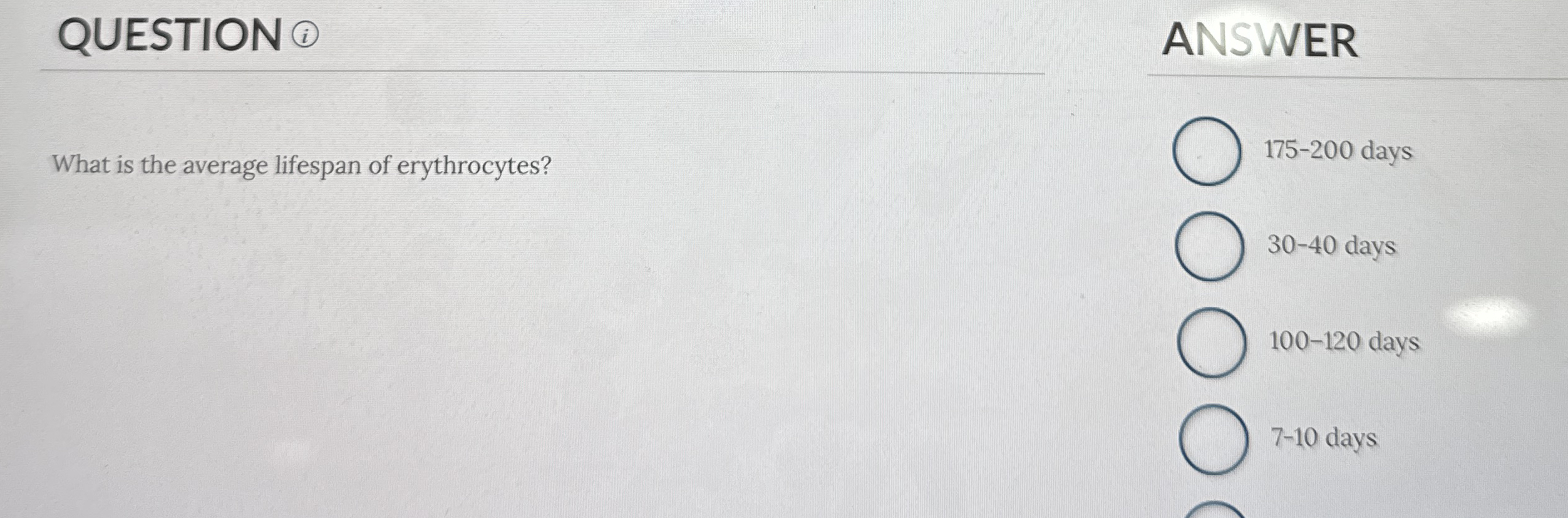 Solved QUESTIONWhat is the average lifespan of | Chegg.com