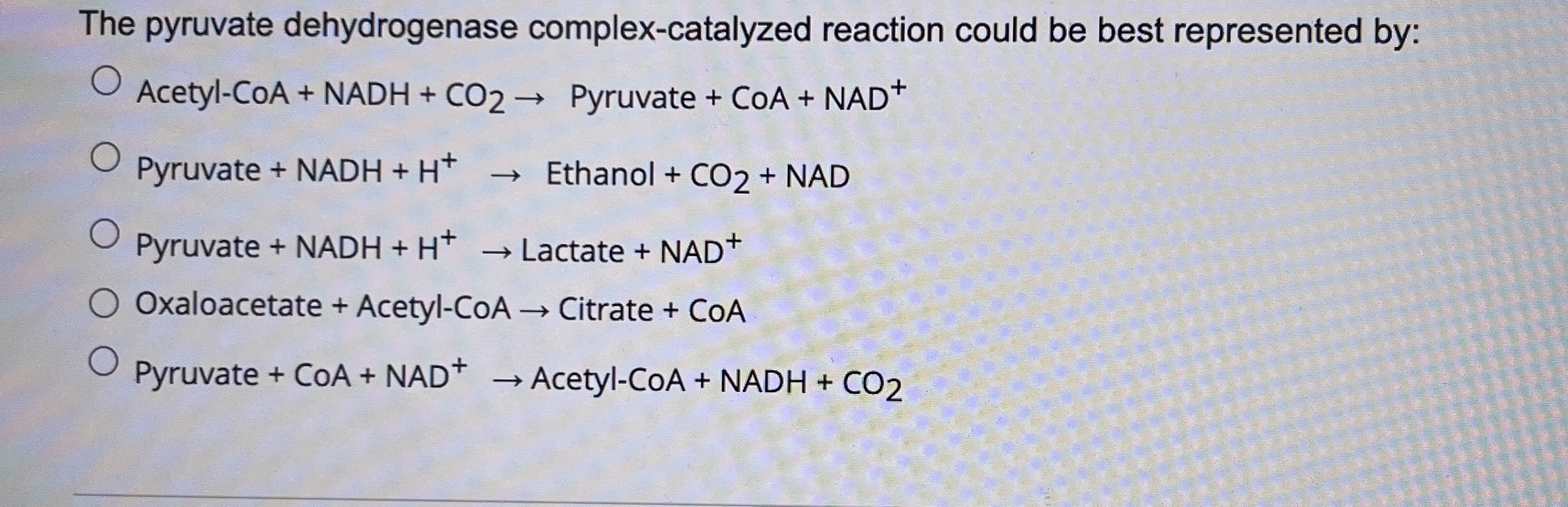 The pyruvate dehydrogenase complex-catalyzed reaction | Chegg.com