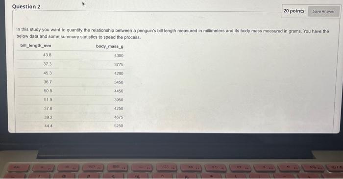 Solved In this study you want to quantify the relationship | Chegg.com