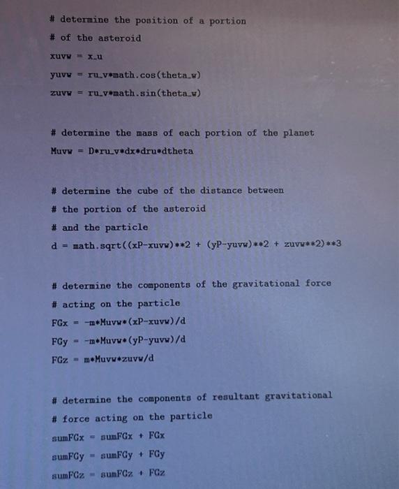 Solved Pls assist with a python code that will calculate the | Chegg.com