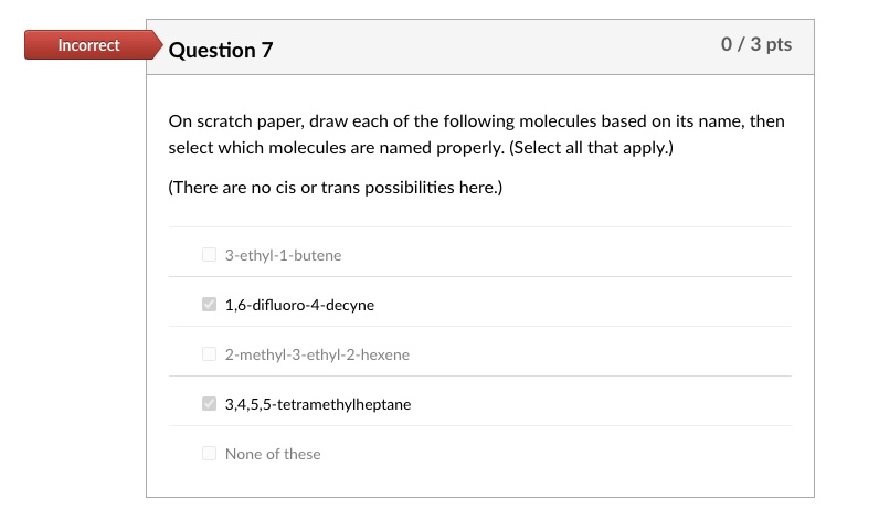 Solved Question 73 ﻿ptsOn scratch paper, draw each of the | Chegg.com
