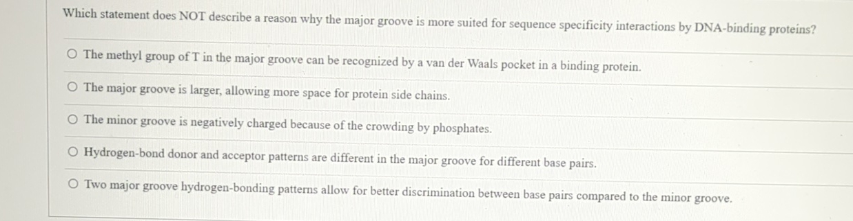 Solved Which statement does NOT describe a reason why the | Chegg.com