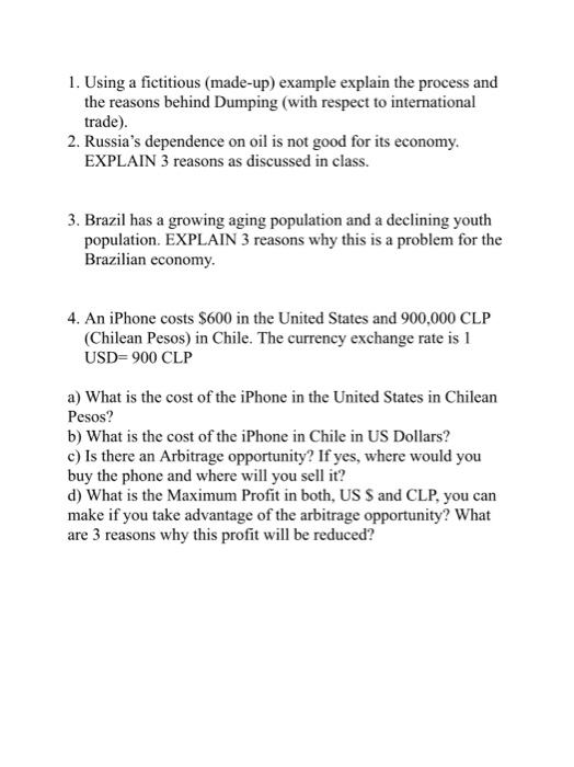Solved 1. Using a fictitious (made-up) example explain the | Chegg.com