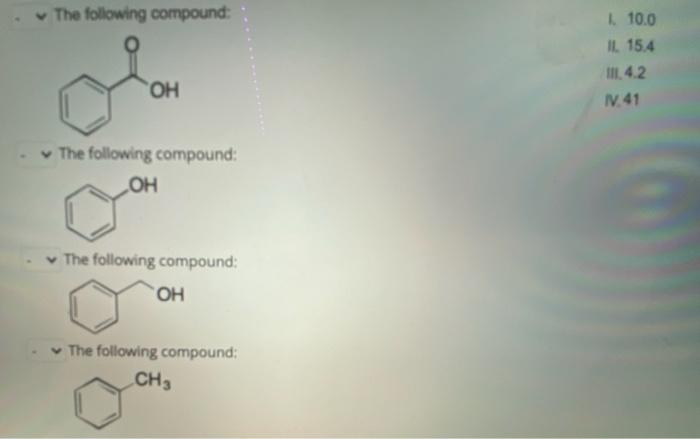Solved The following compound: OH The following compound: OH | Chegg.com