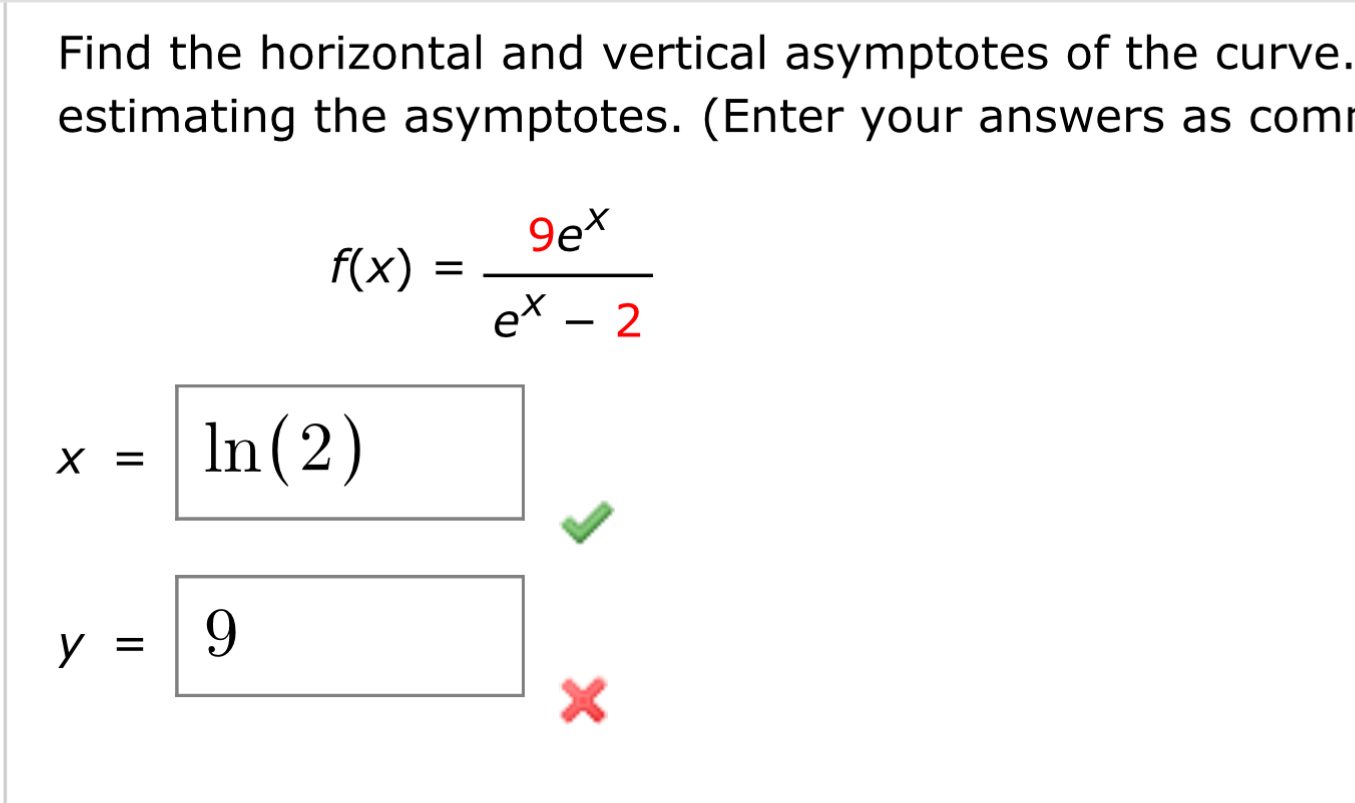 Solved Find the horizontal and vertical asymptotes of the | Chegg.com