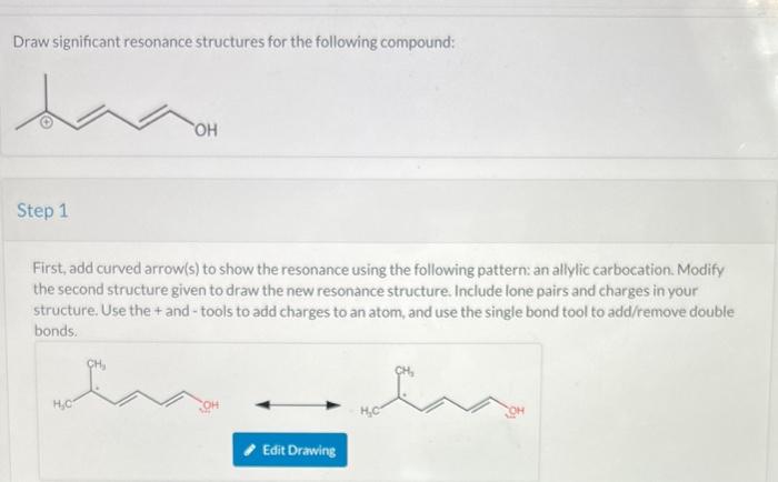 Solved Draw significant resonance structures for the | Chegg.com