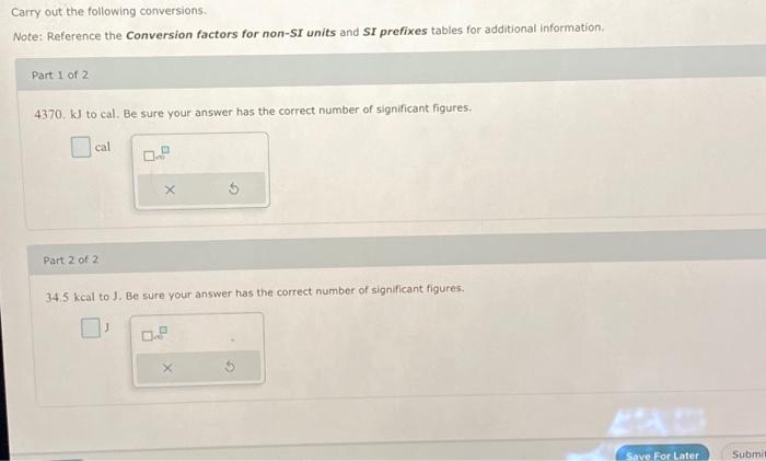 Solved Carry out the following conversions. Note: Reference | Chegg.com