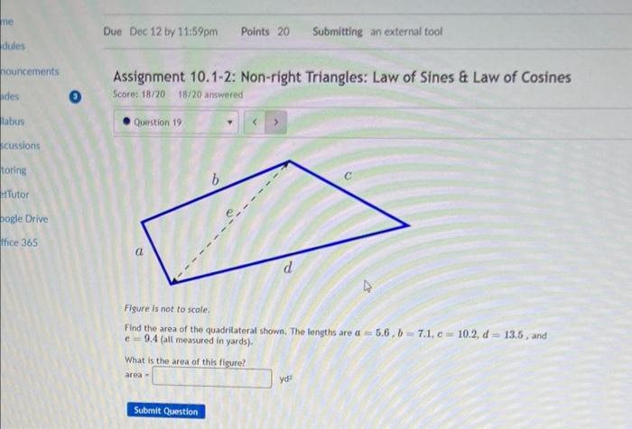 Solved Assignment 10.1-2: Non-right Triangles: Law of Sines | Chegg.com