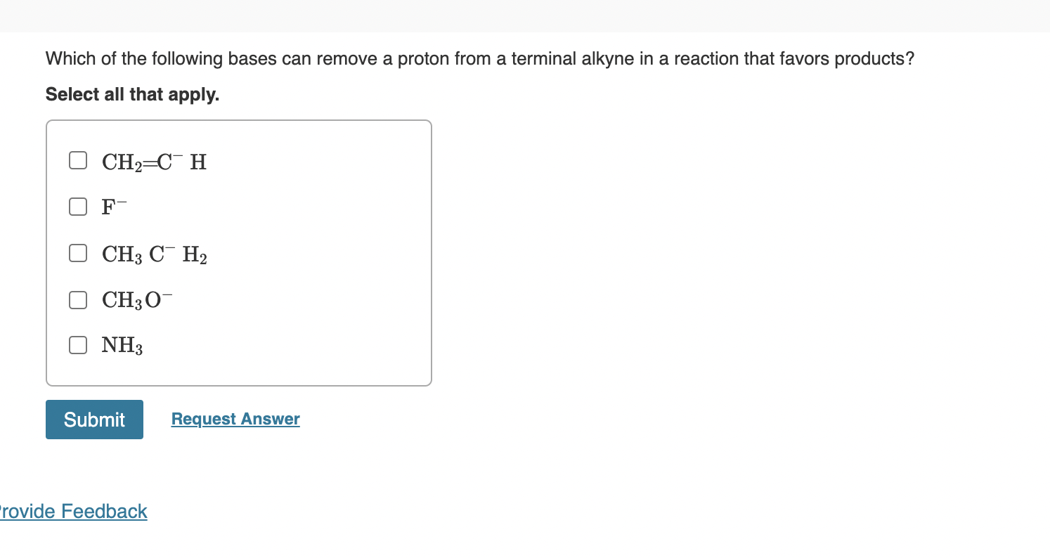 Solved Which of ﻿the following bases can remove a proton | Chegg.com