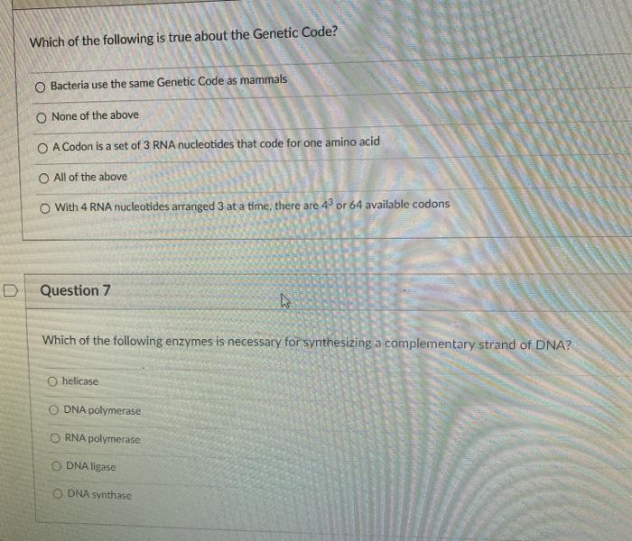 Solved Which of the following is true about the Genetic | Chegg.com