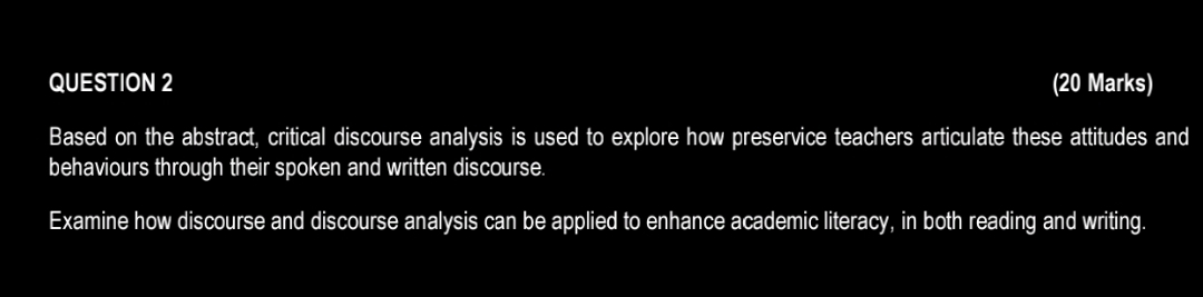 Solved QUESTION 2(20 ﻿Marks)Based on the abstract, ﻿critical | Chegg.com