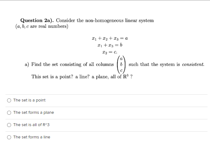 Solved Question 2a). ﻿Consider the non-homogeneous linear | Chegg.com
