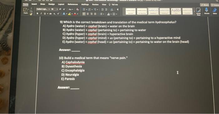 Solved 1) Transiate the root/suffix pleg/o. A) Arrangement, | Chegg.com