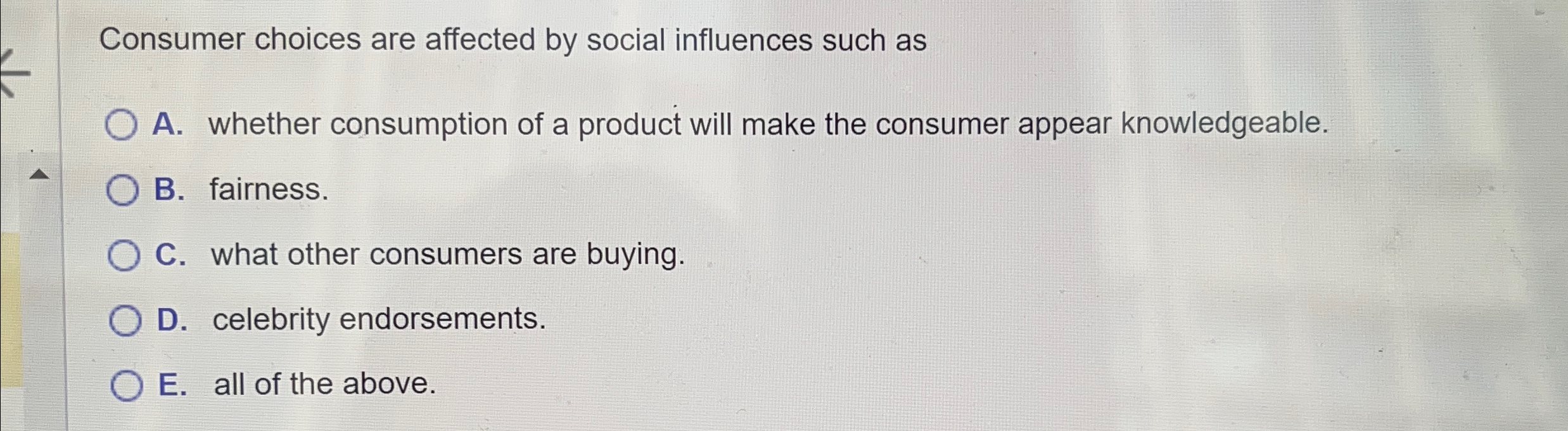 Solved Consumer choices are affected by social influences | Chegg.com