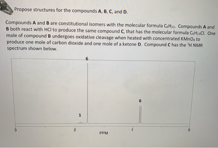 Solved Propose structures for the compounds A, B, C, and D. | Chegg.com