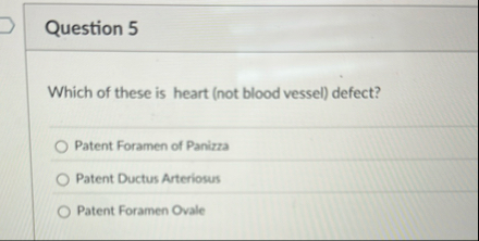 Solved Question 5Which of these is heart (not blood vessel) | Chegg.com