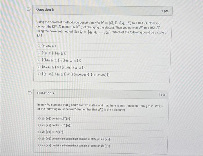 Solved Using the powerset method, you convert an NFA | Chegg.com