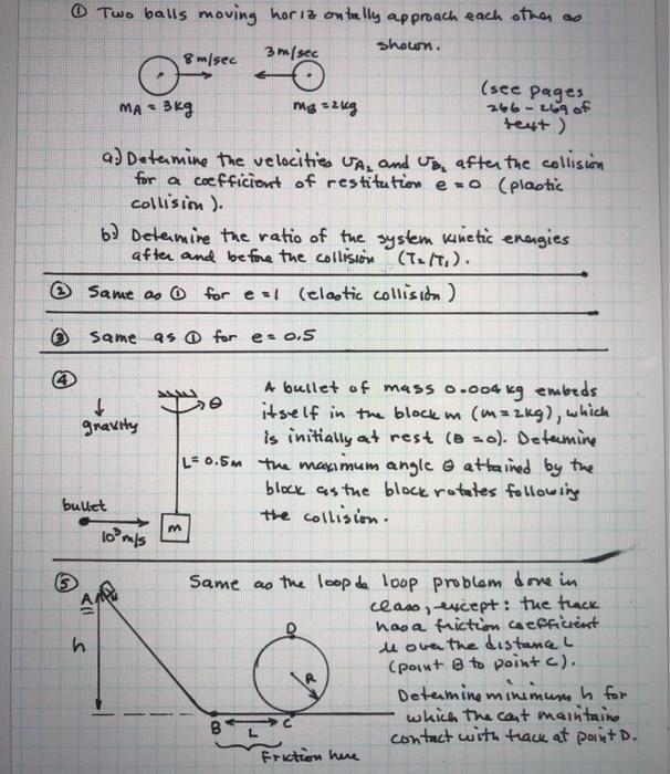Solved Two balls moving hor12 ontally approach each other as | Chegg.com