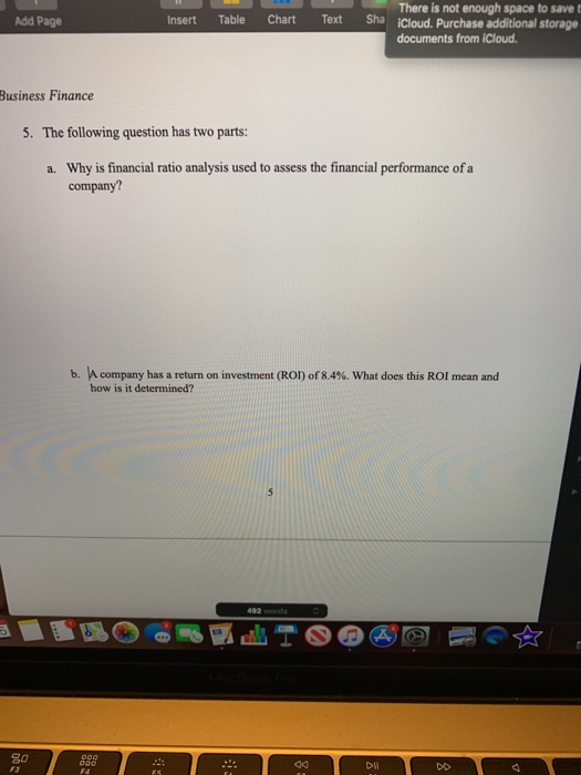 Solved Add Page Insert Table Chart Text Sha There is not | Chegg.com