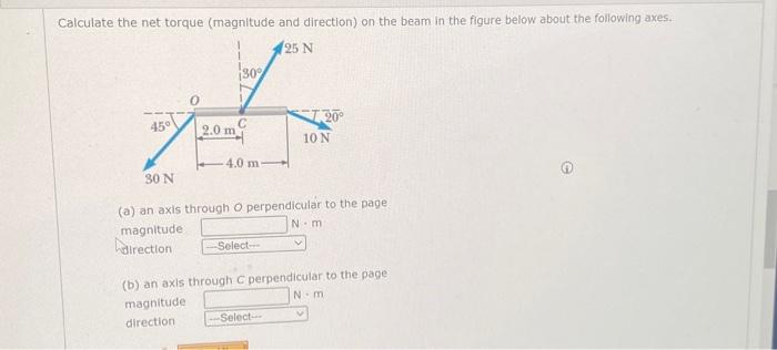 Solved Calculate the net torque (magnitude and direction) on | Chegg.com