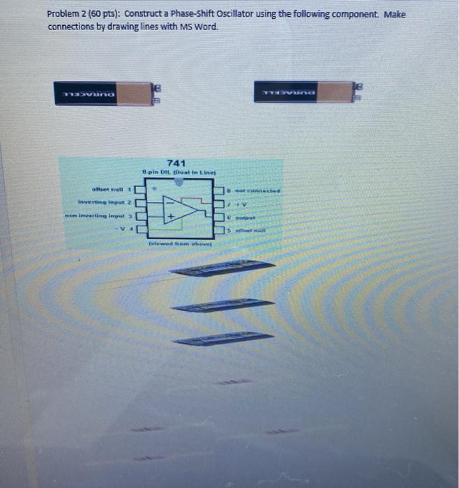 Solved Problem 1 (40 pts): construct an inverting amplifier | Chegg.com