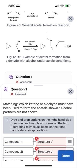Figure 9.5 General acetal formation reaction. Figure | Chegg.com