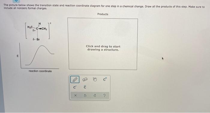 Solved The picture below shows the transition state and | Chegg.com