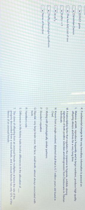 Solved Pair descriptions with their matching term Fossils | Chegg.com