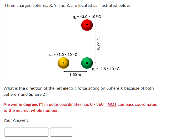Solved What is the direction of the net electric force | Chegg.com