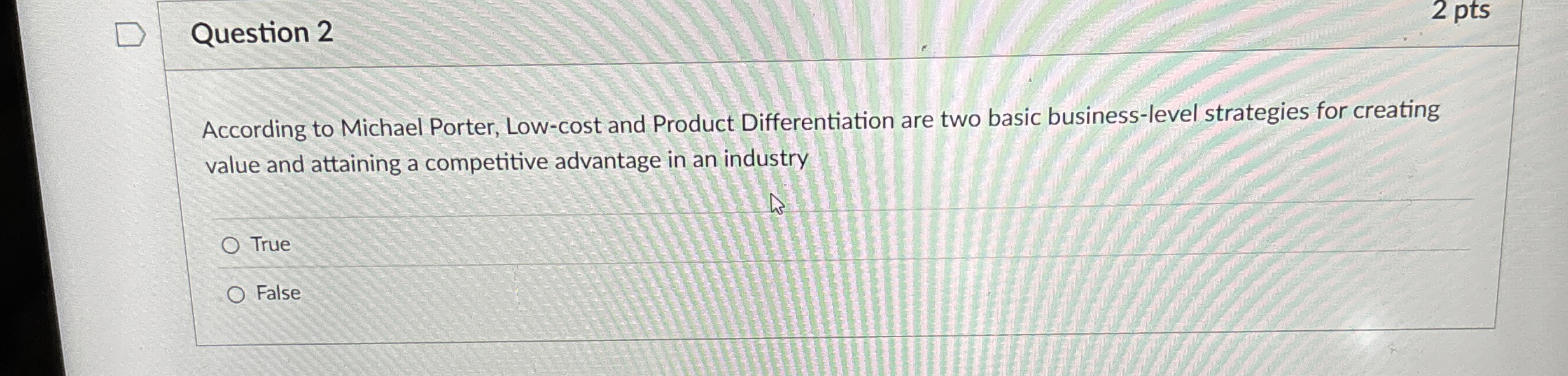 Solved Question 22 ﻿ptsAccording to Michael Porter, Low-cost | Chegg.com